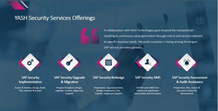 SAP Security Advisory Services - YASH Technologies